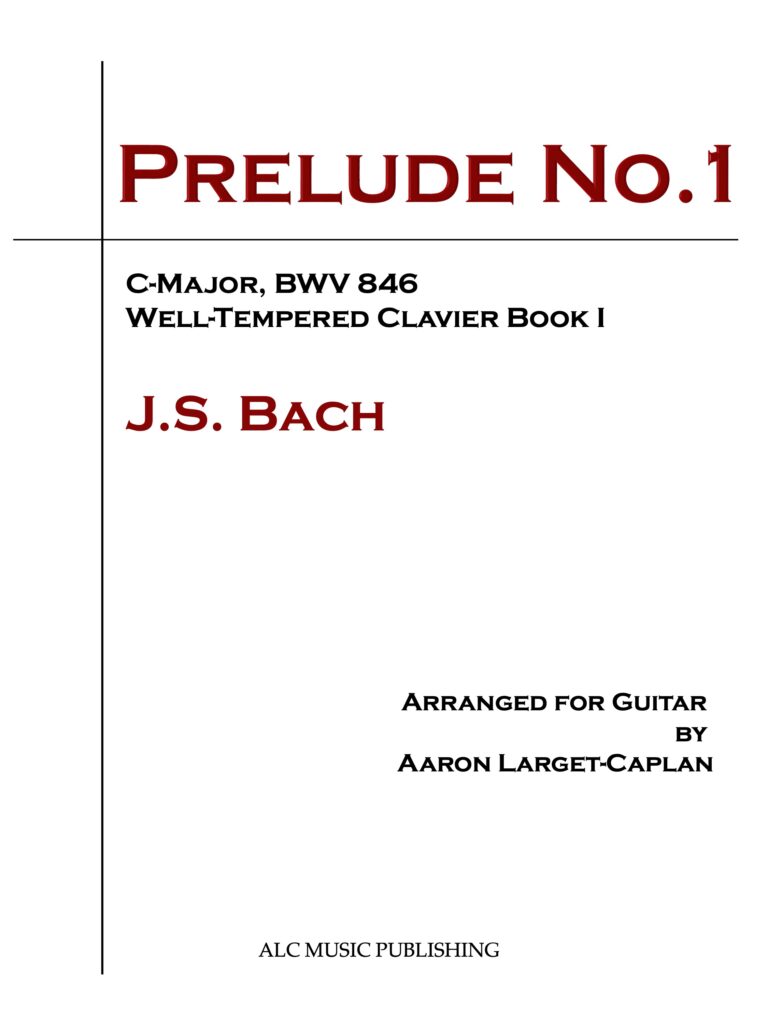 New Publication – Prelude N. 1 in C Major by J.S. Bach | Classical ...